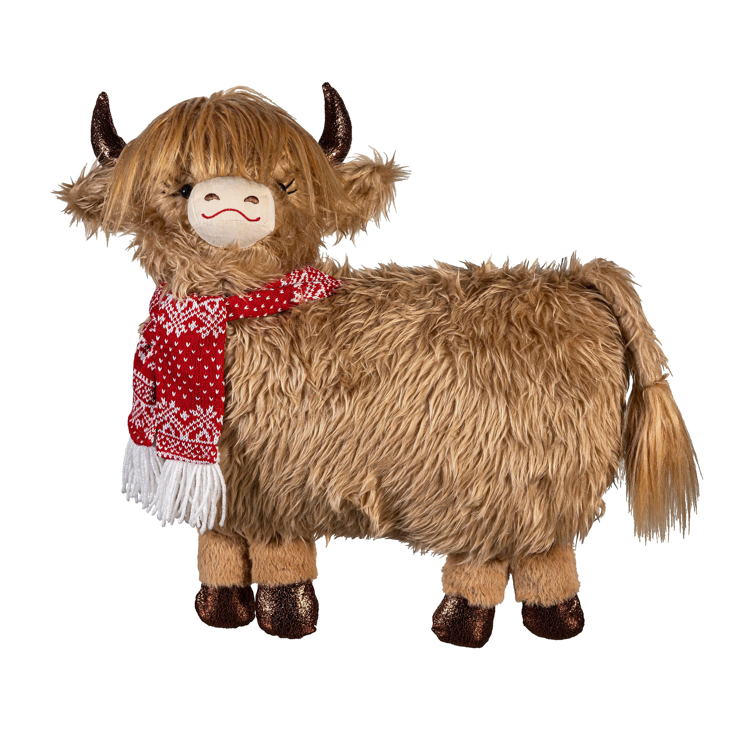 Ophelia & Co. Fabric Highland Cow Table Décor, 21in. L | Wayfair