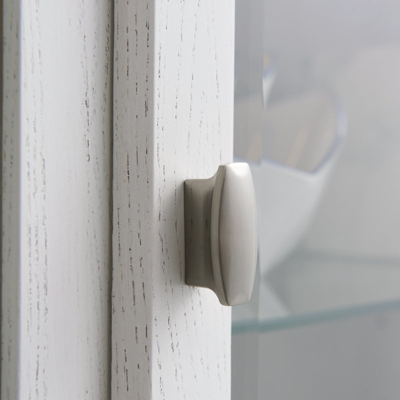 Charlton Home® Solid Wood Entryway Curio Cabinet with Interior Light ...