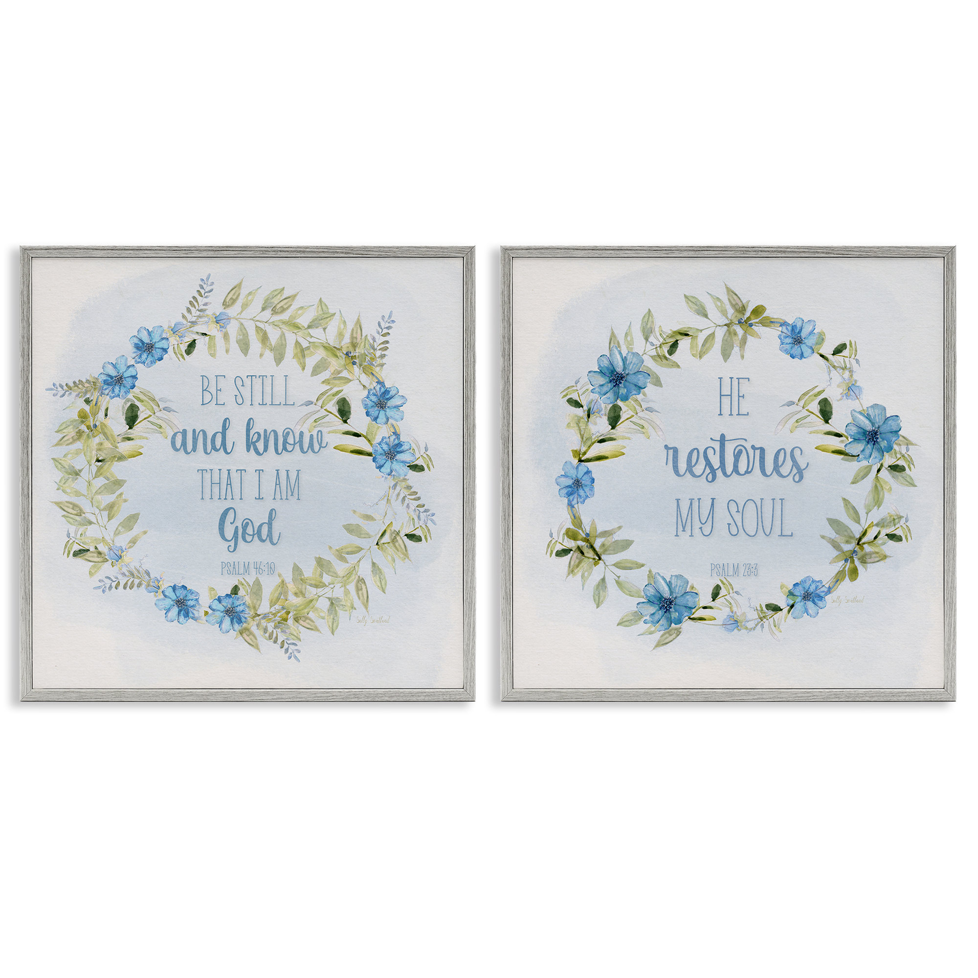 Alcott Hill® Be Still Restores Psalm 2 PC Giclee Art Set by Sally ...