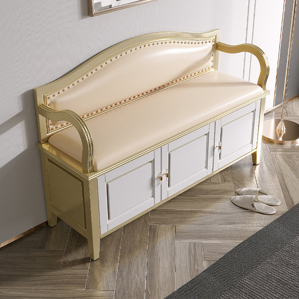 interanest 39.4in Shoe Changing Stool Shoe Storage Stool | Wayfair