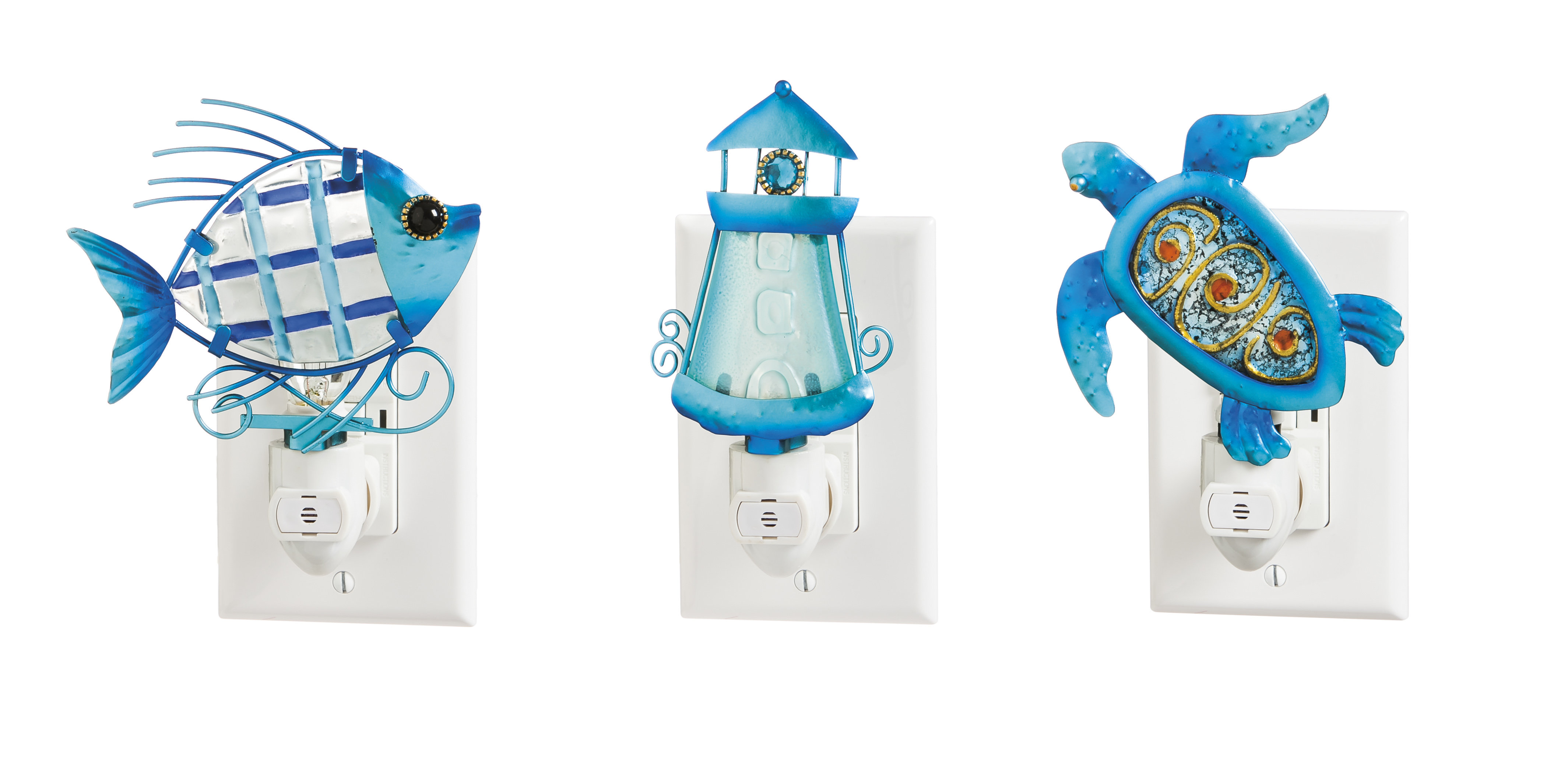 Evergreen Enterprises, Inc 3 Piece Ocean Night Light Set & Reviews ...