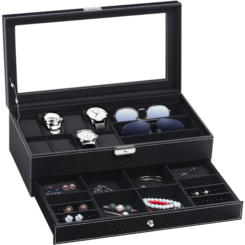 Latitude Run® Watch Box + Drawers | Wayfair