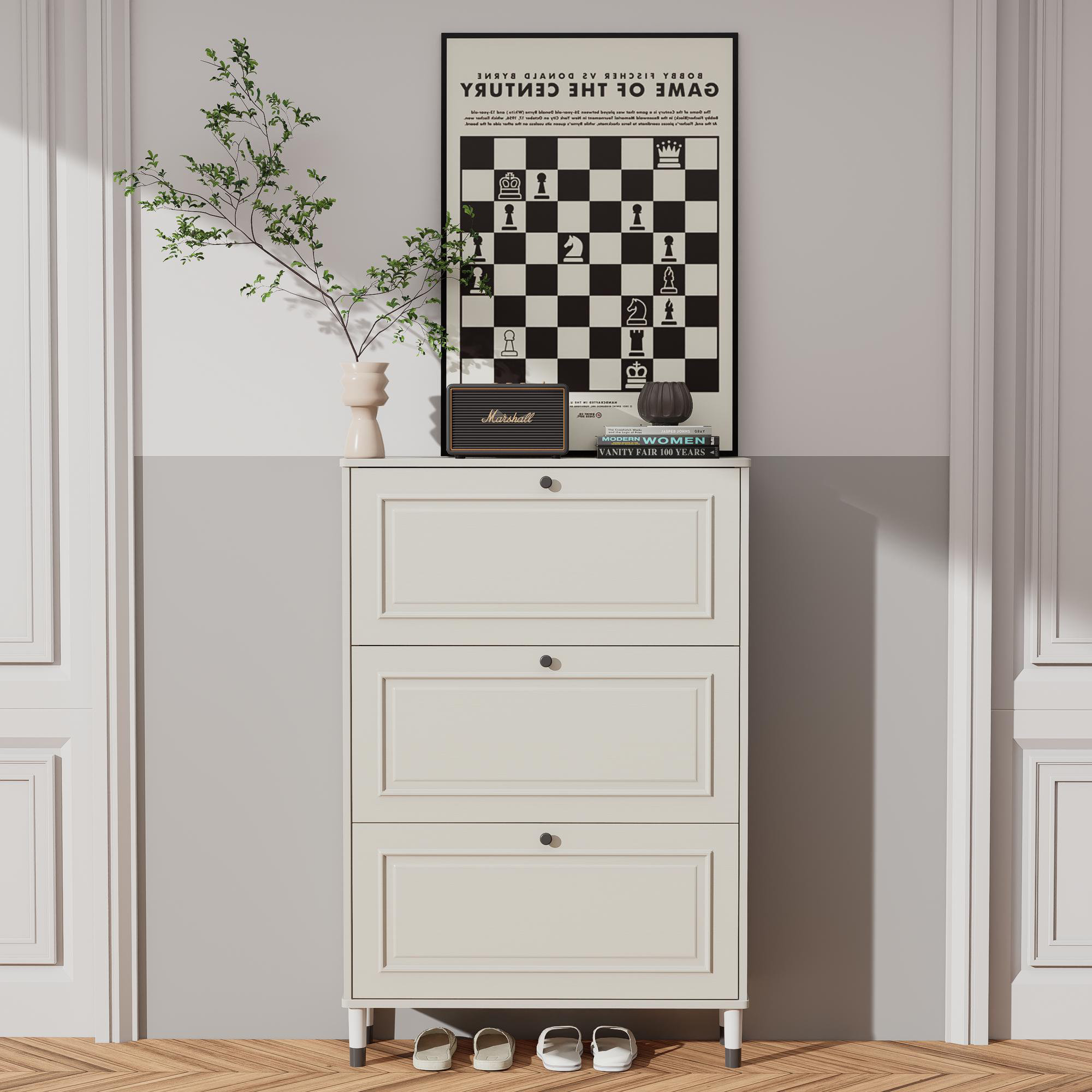 George Oliver Shoes Storage Cabinet for Entryway,Narrow Shoe Rack ...