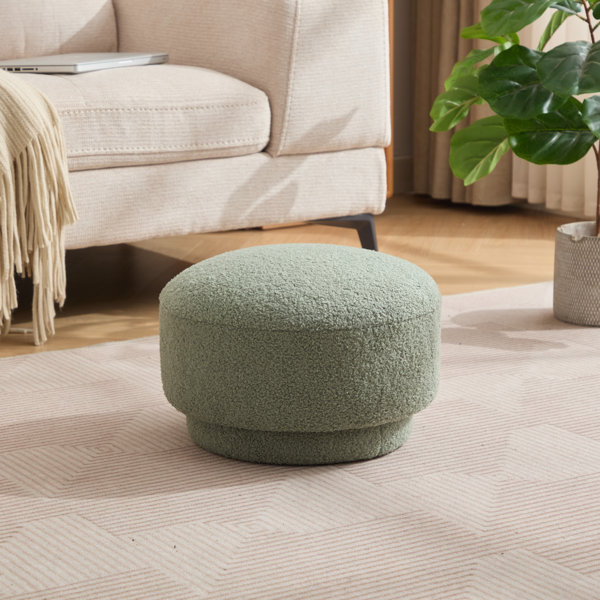 Ivy Bronx Kenzlee Round Upholstered Ottoman & Reviews | Wayfair