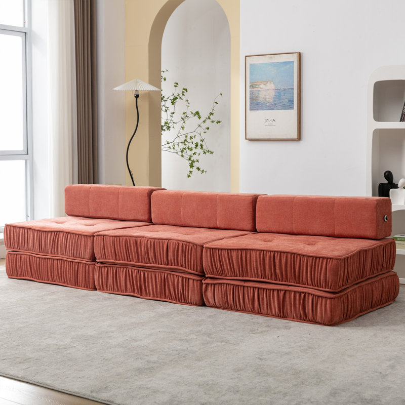 Latitude Run® Demariana Modular Sectional: Chic Chenille Sofa With ...