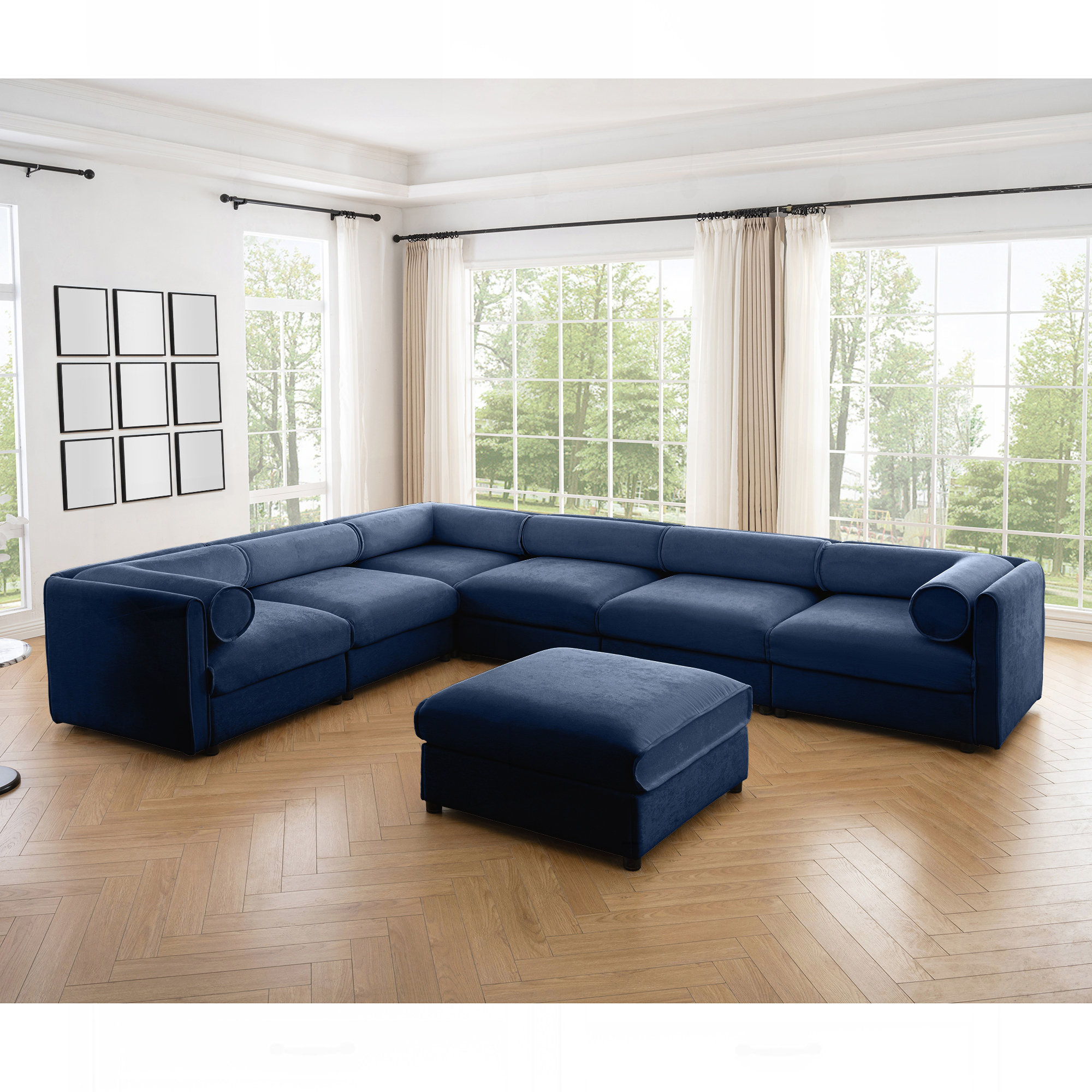 Corrigan Studio® Large Modular Sectional Sofa Sectional Couch with ...