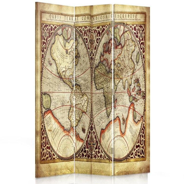 Astoria Grand Filer 110cm W x 150cm H 3 - Panel Solid Wood Folding Room ...