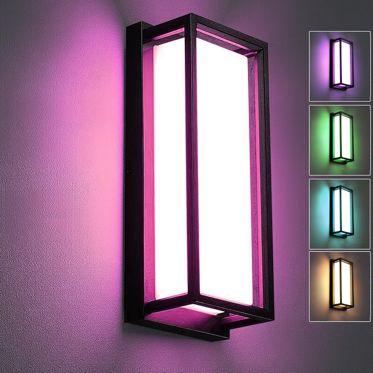Hokku Designs Smart LED Wall Sconce With RGB Color Changing, Tuya App ...