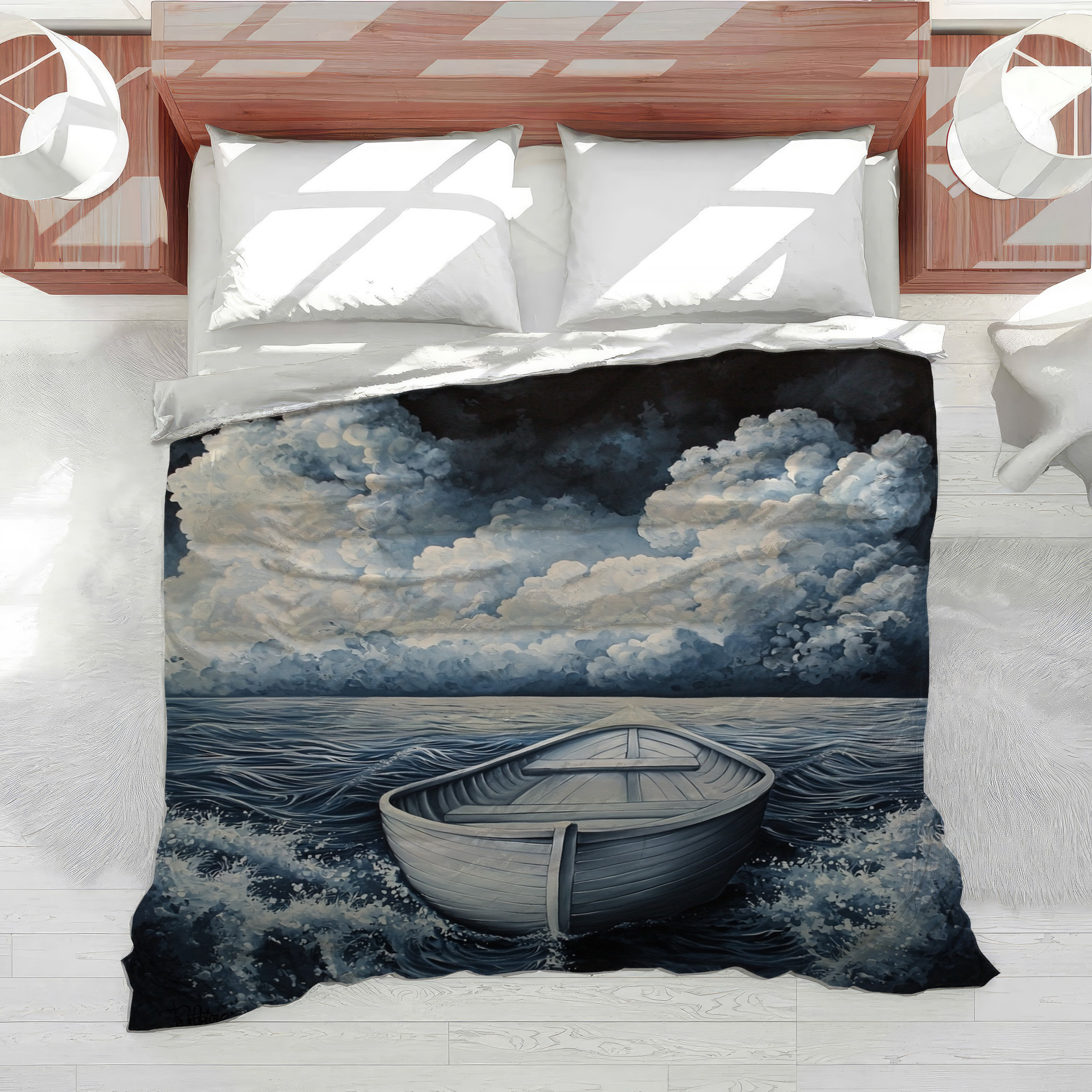 VisionDecor Rowboat Bedding Transport Duvet Cover Coastal Beach | Wayfair