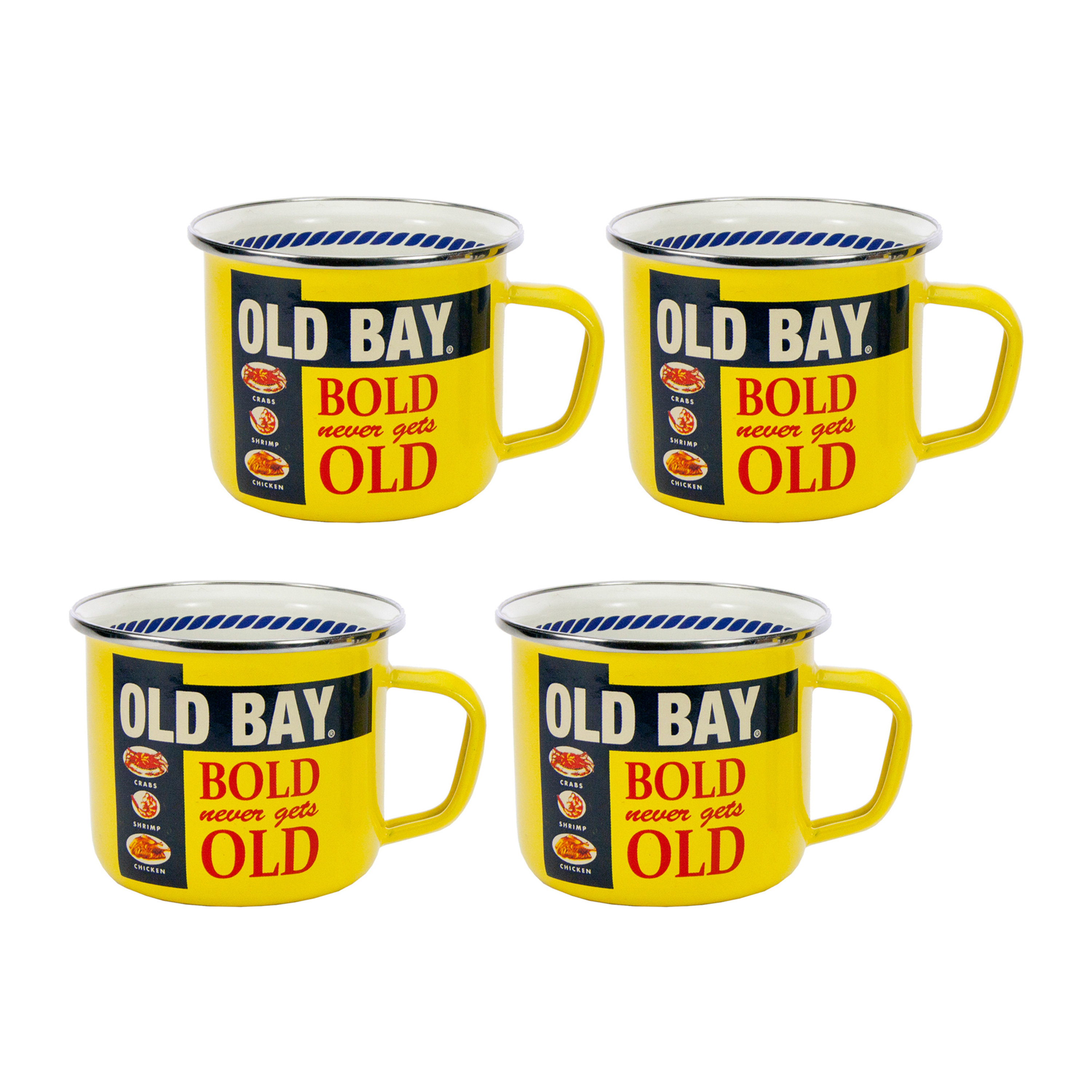 Golden Rabbit Set of 4 Old Bay Grande Mugs | Wayfair