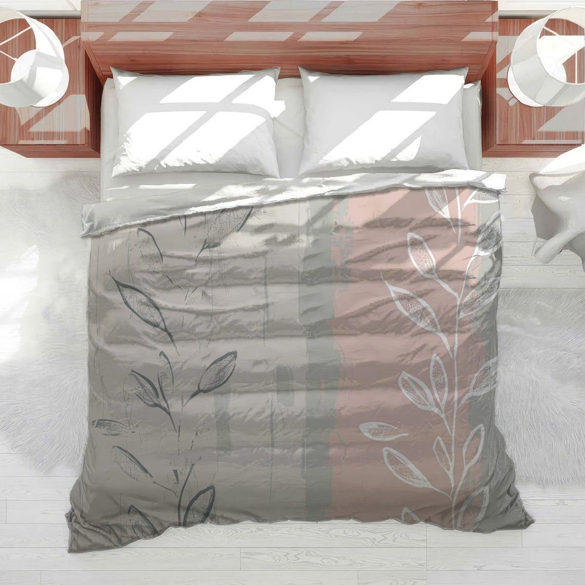 VisionDecor Leafy Branches Cool Bedding | Wayfair