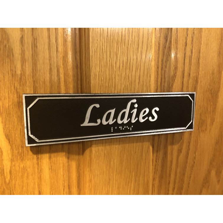 KCastings,Inc. Aluminum Ladies Door Sign with Braille | Wayfair