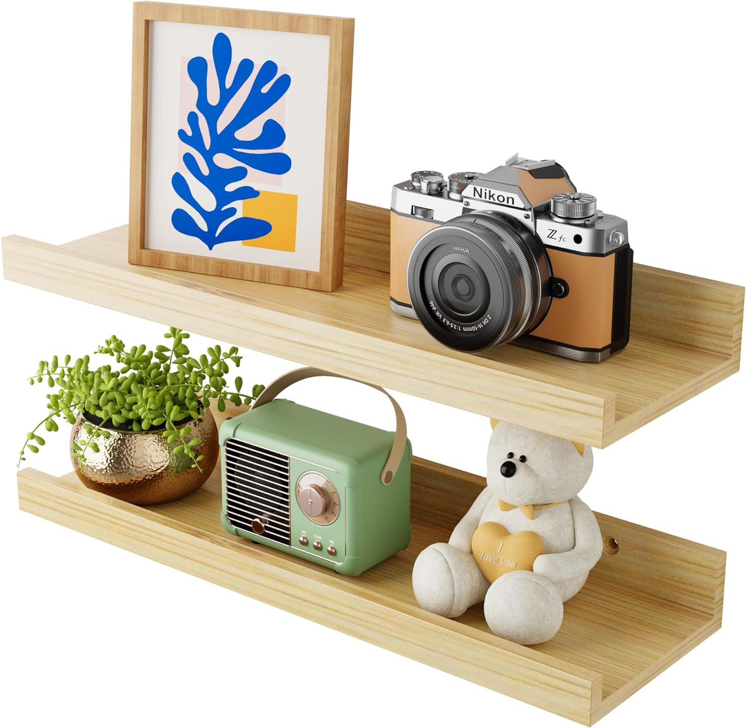 Latitude Run® Small Wooden Floating Shelves | Wayfair