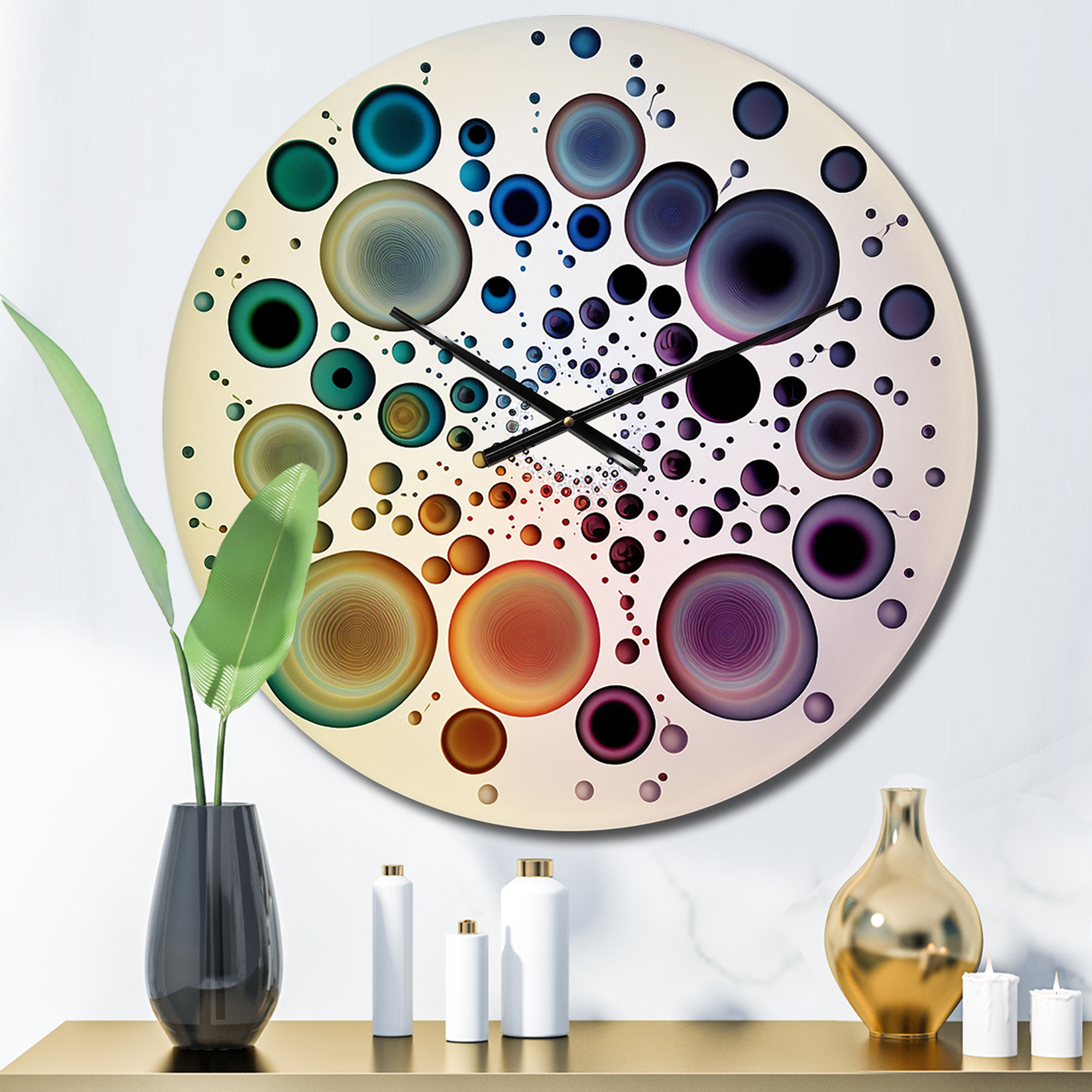 East Urban Home Soft Colored Cymatics Mandala V - Modern Geometric Wall ...