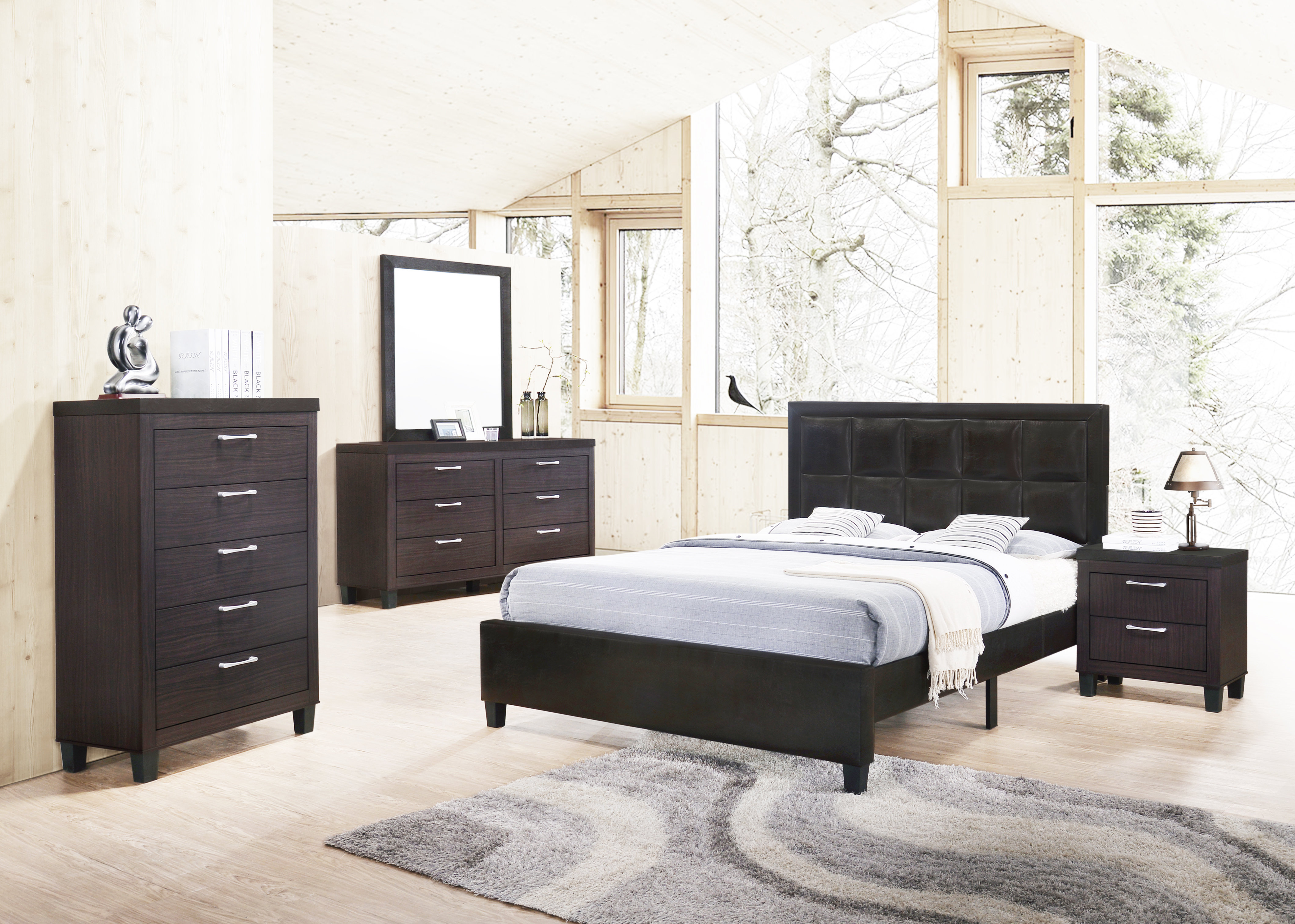 Winston Porter Kilgo Queen Upholstered Standard 6 Piece Bedroom Set ...