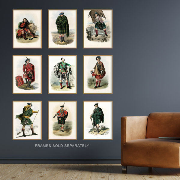 ClassicLiving Collection Of Scottish Clan Tartans 9-Piece Set Unframed ...