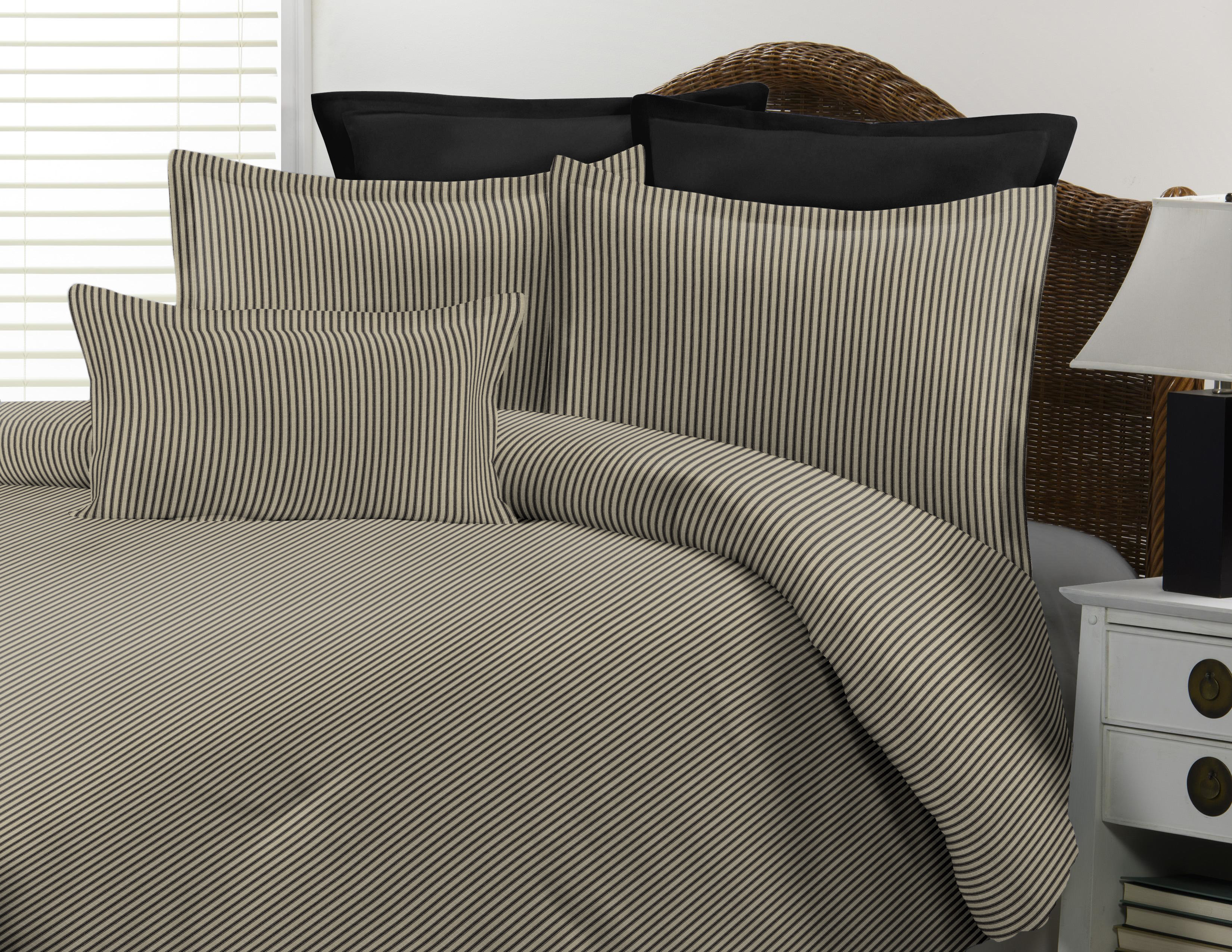Victor Mill Ticking stripe Duvet Set | Wayfair