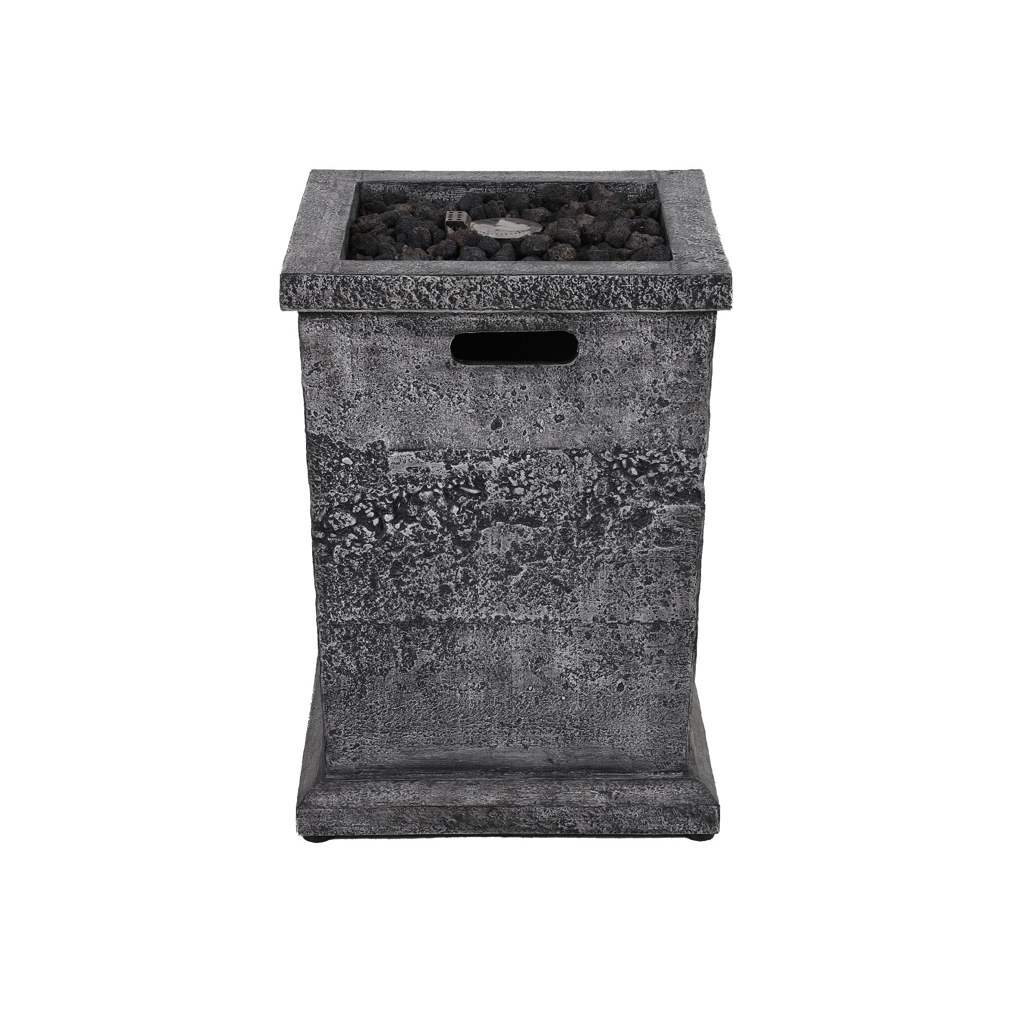 Steelside™ Drisko 25" H x 18" W Metal Propane Outdoor Fire Column ...