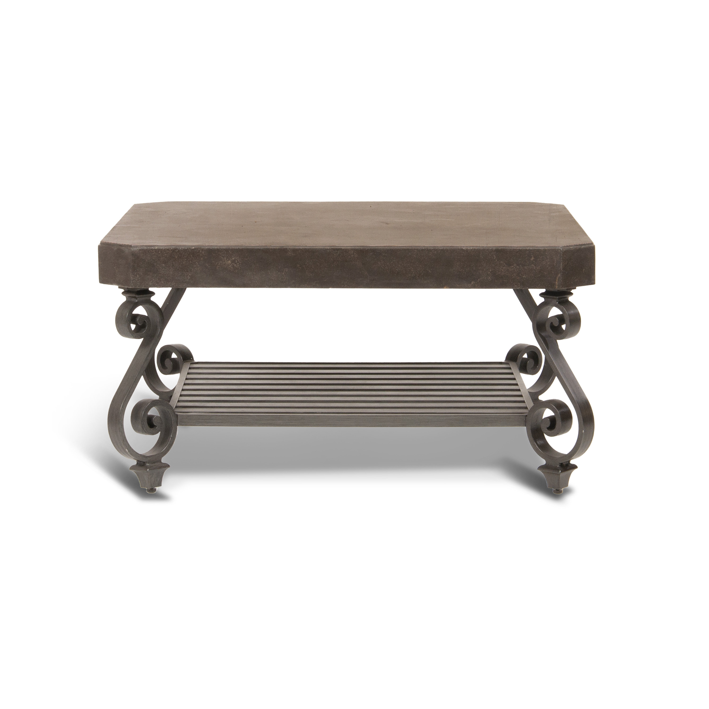 Inspired Visions Connor - Outdoor Coffee Table w/ Solid Bluestone Top ...