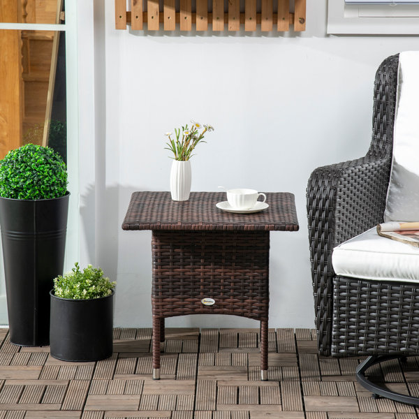 Outsunny Square 2 - Person 50cm L Outdoor Side Table | Wayfair.co.uk