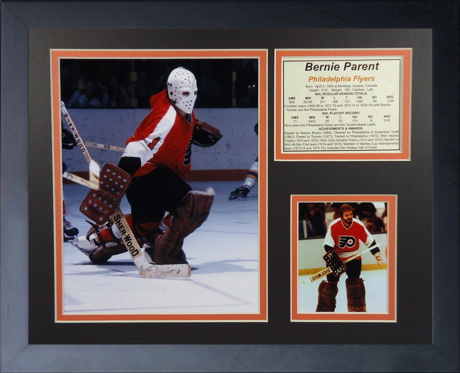 Legends Never Die Bernie Parent - Philadelphia Flyers Framed ...
