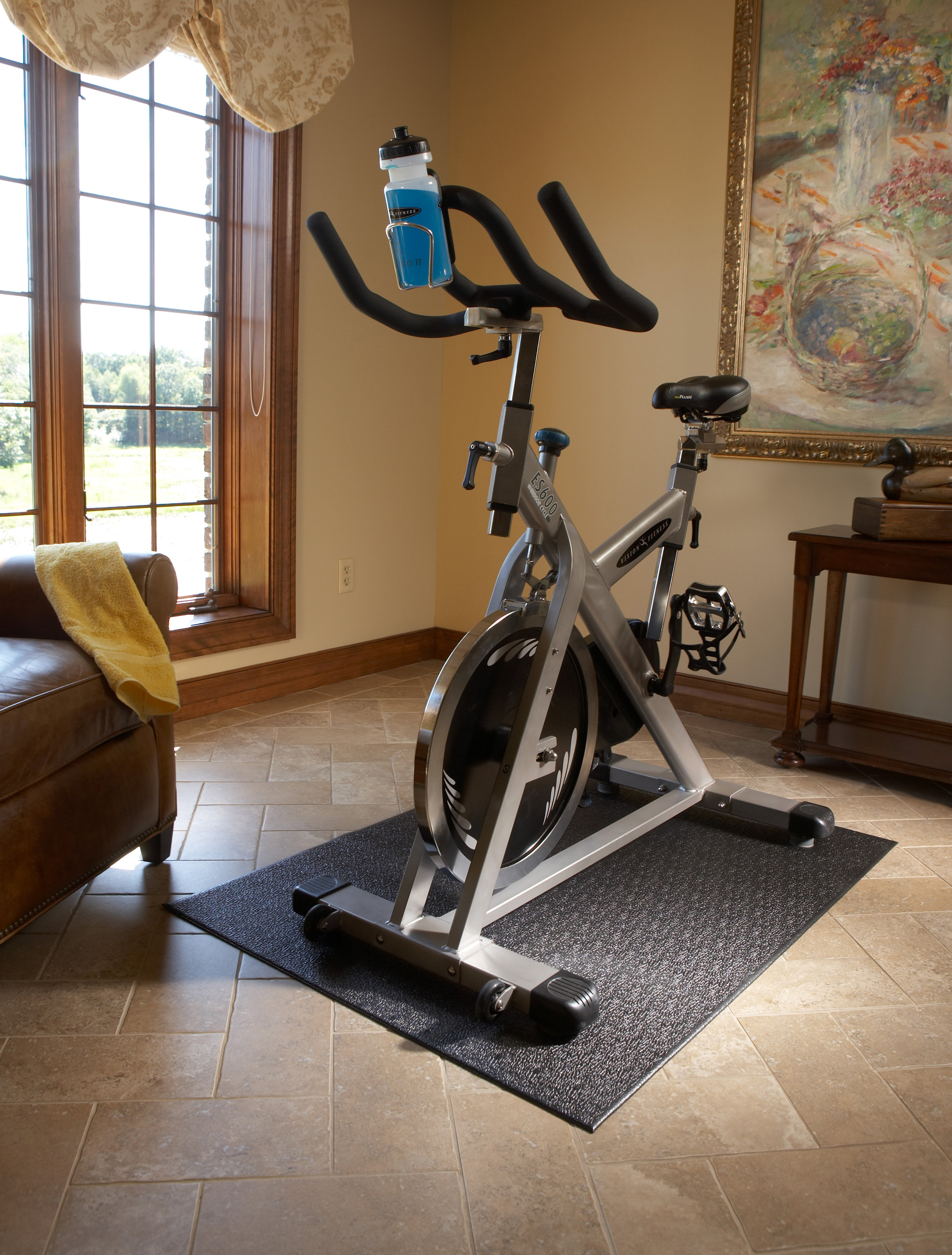 Supermats Inc 48" L x 36"W x 0.25" Foam Vinyl Bike Mat & Reviews | Wayfair