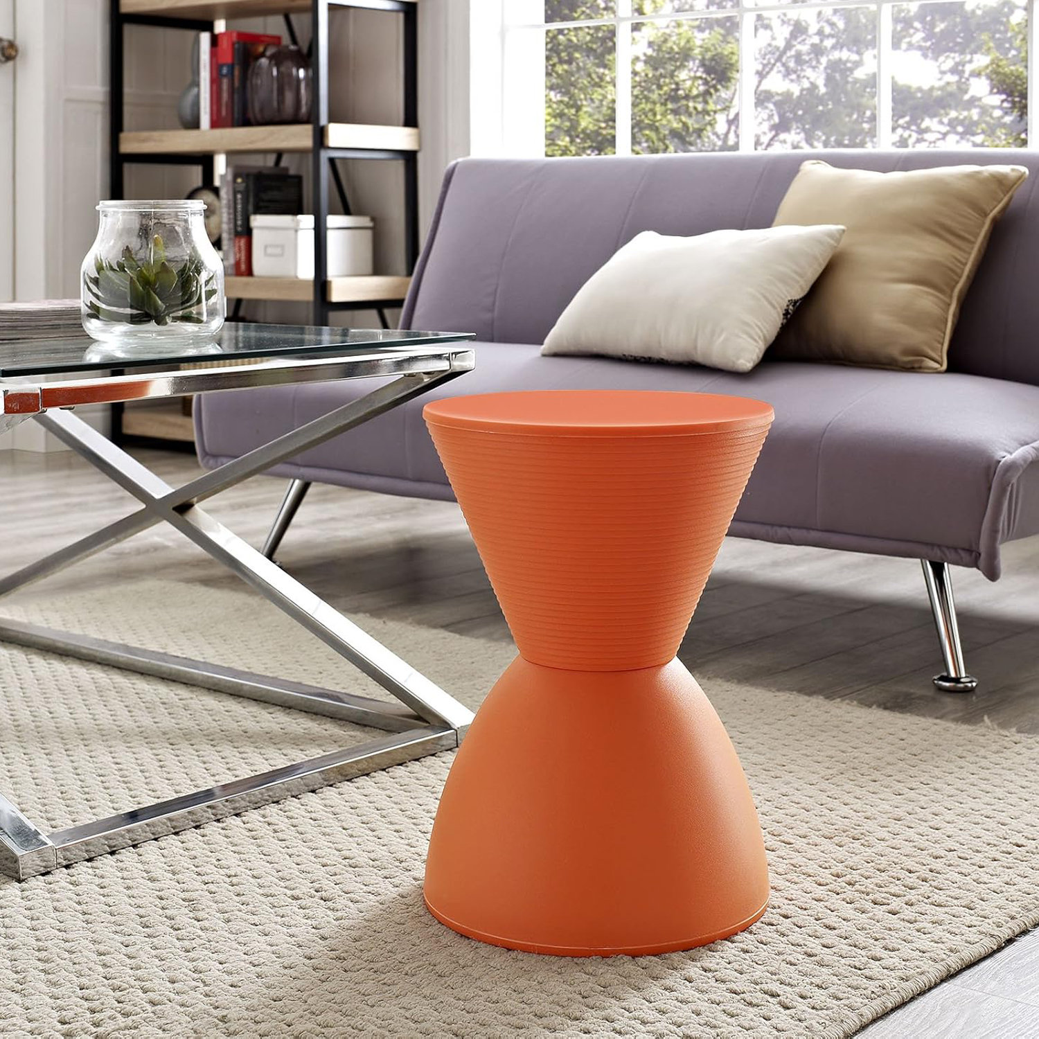 Ivy Bronx Contemporary Modern Hourglass Accent Stool - Wayfair Canada