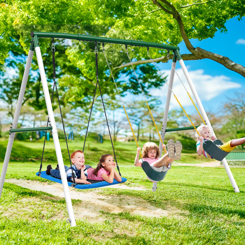Klo Kick Swing Set with 3 Swings | Wayfair