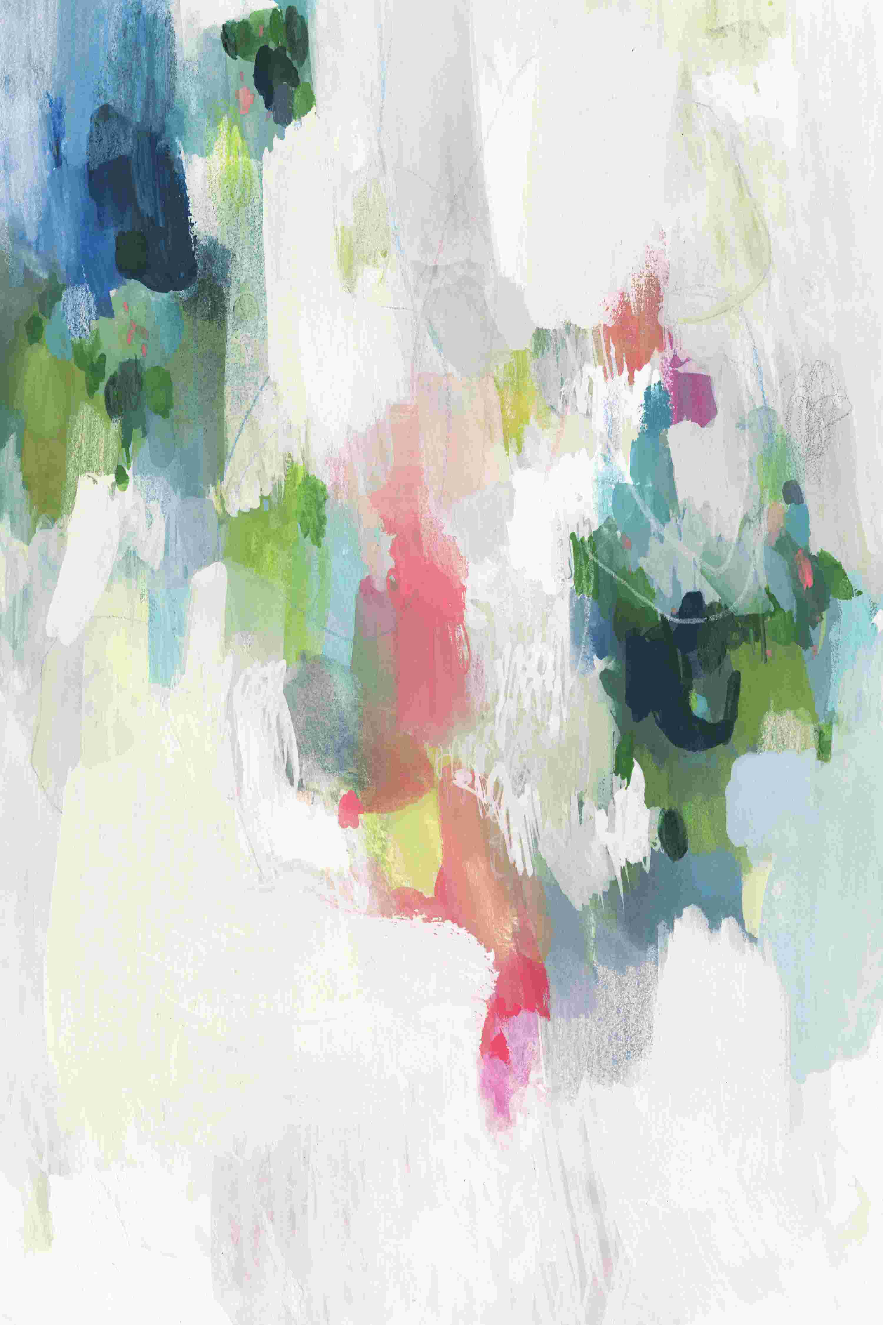 Orren Ellis " Raspberry And Teal II " by Victoria Borges Painting Print ...