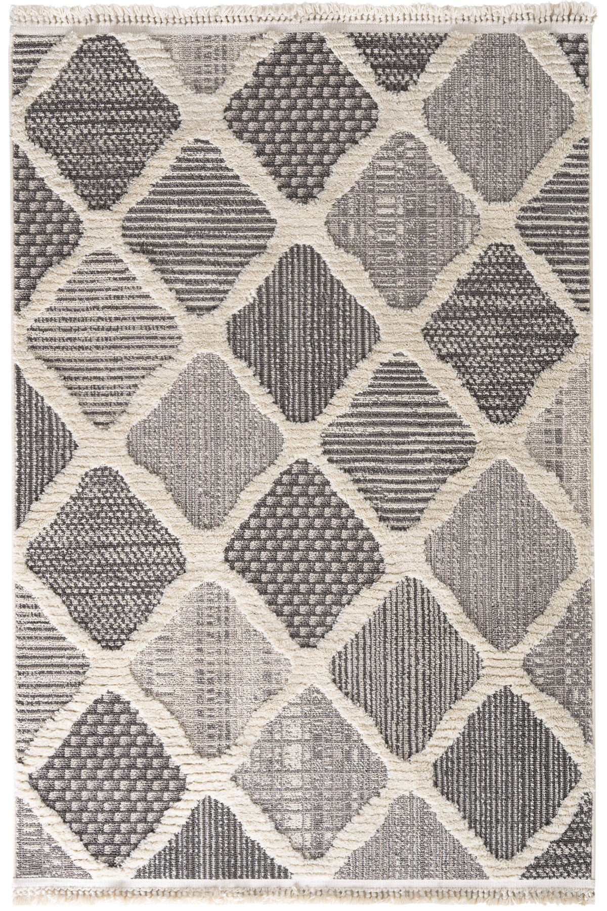 Bungalow Rose Sakura Grey Ethnic Patterned Modern Living Room Rug ...