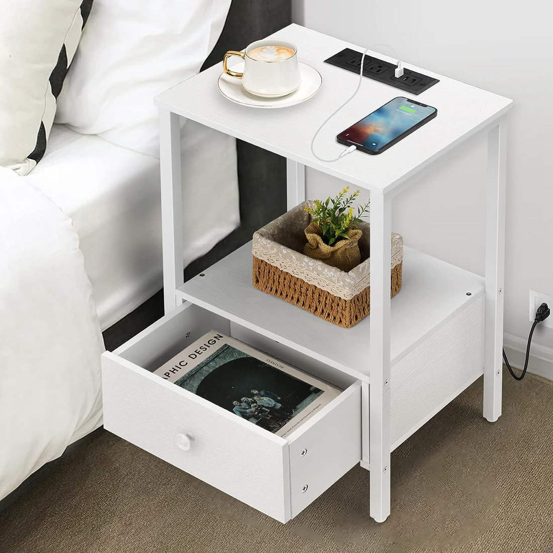 Latitude Run® Keaston 23.62'' tall End Table with Storage - Wayfair Canada