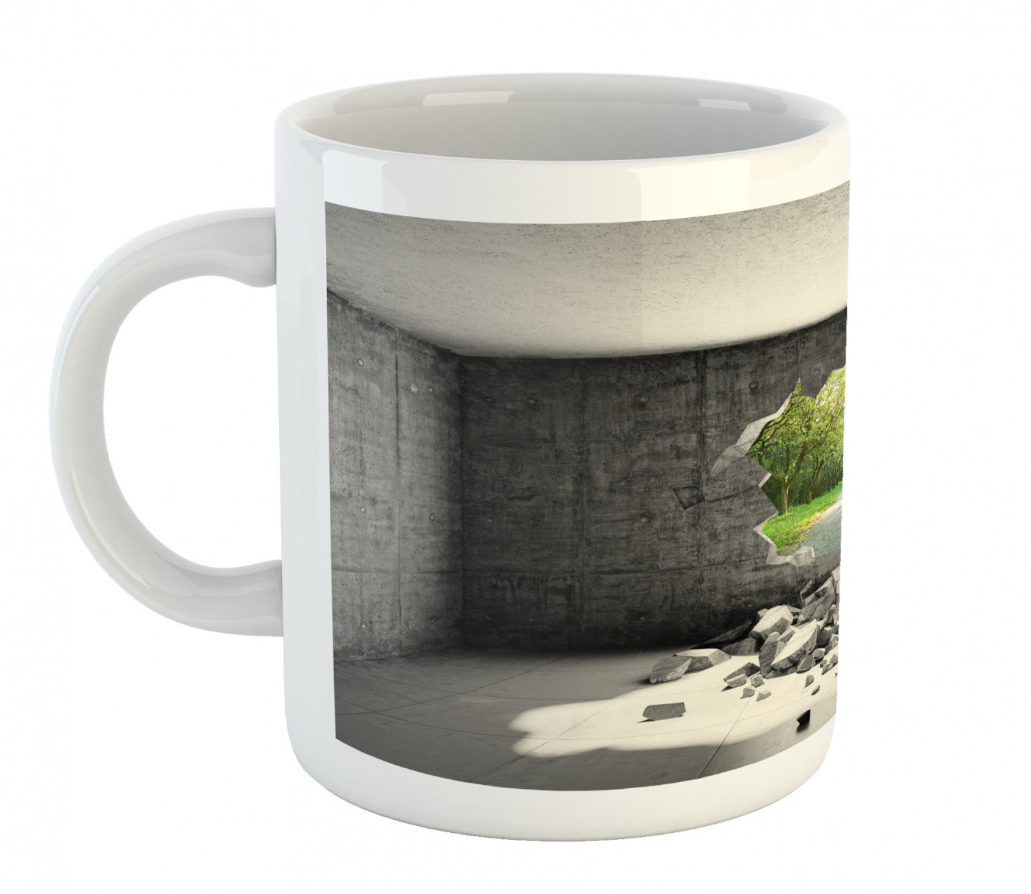 East Urban Home Concrete Room Coffee Mug | Wayfair