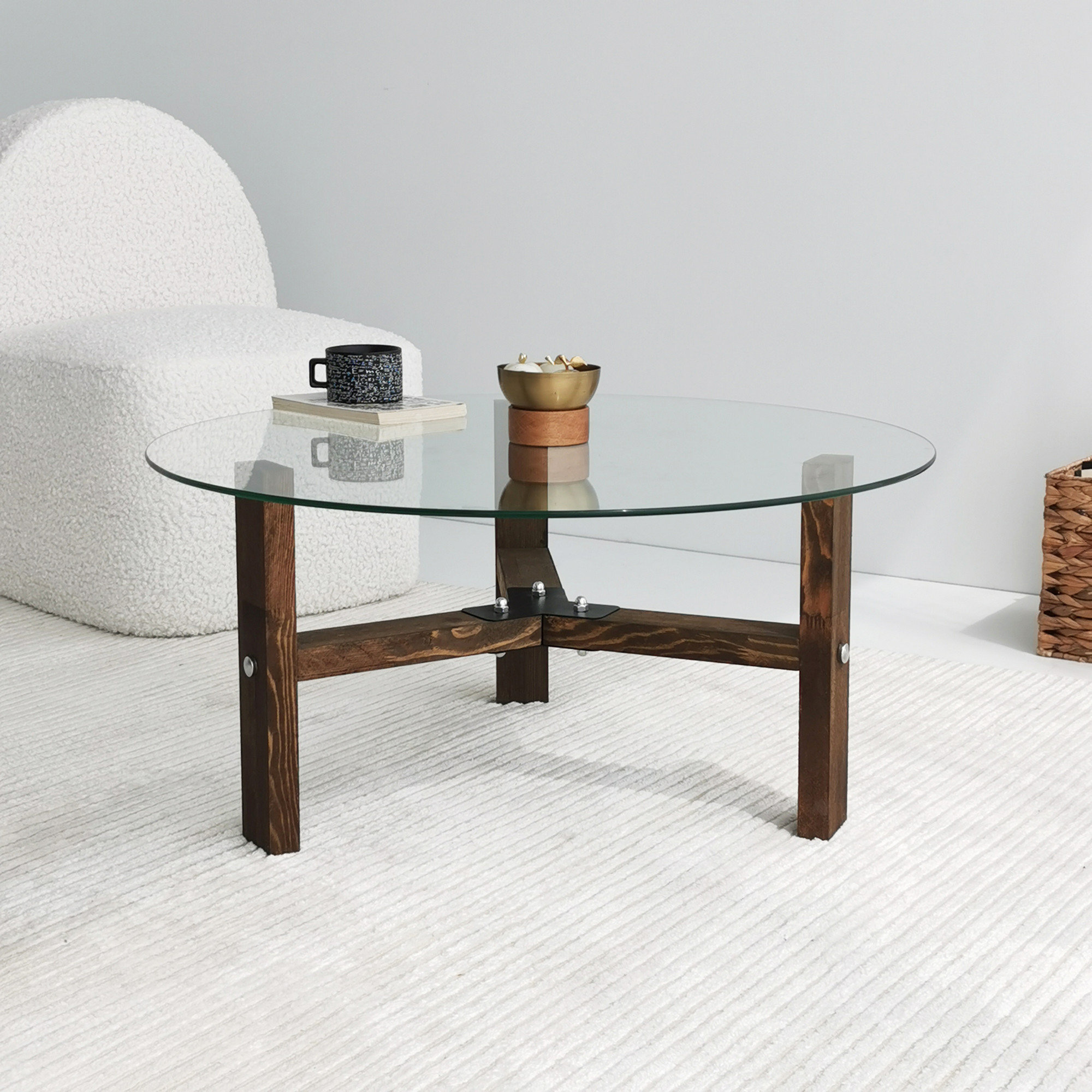 East Urban Home Dhven 3 Legs Coffee Table | Wayfair