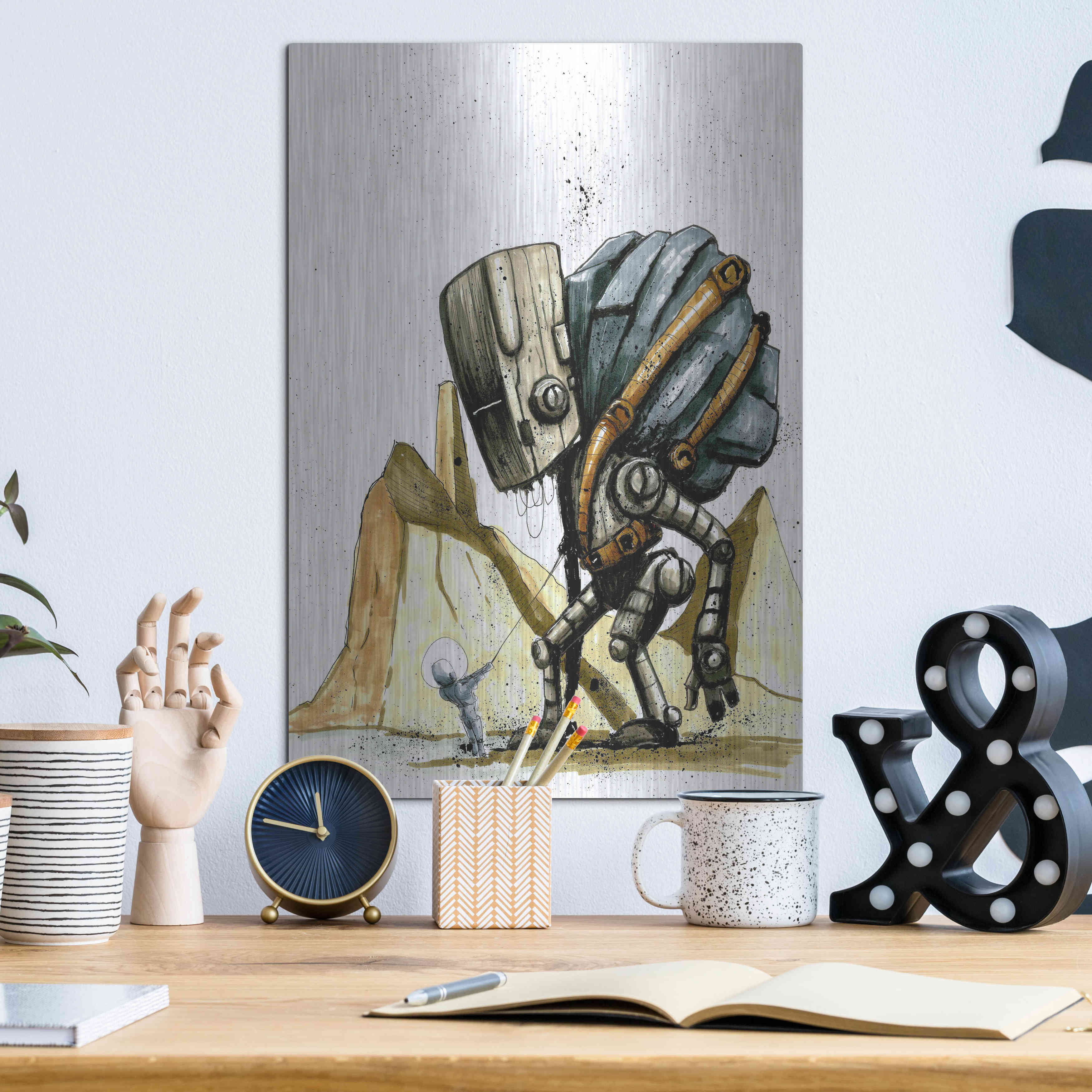 Trinx Ink Bot 2.0' by Craig Snodgrass, Metal Wall Art | Wayfair