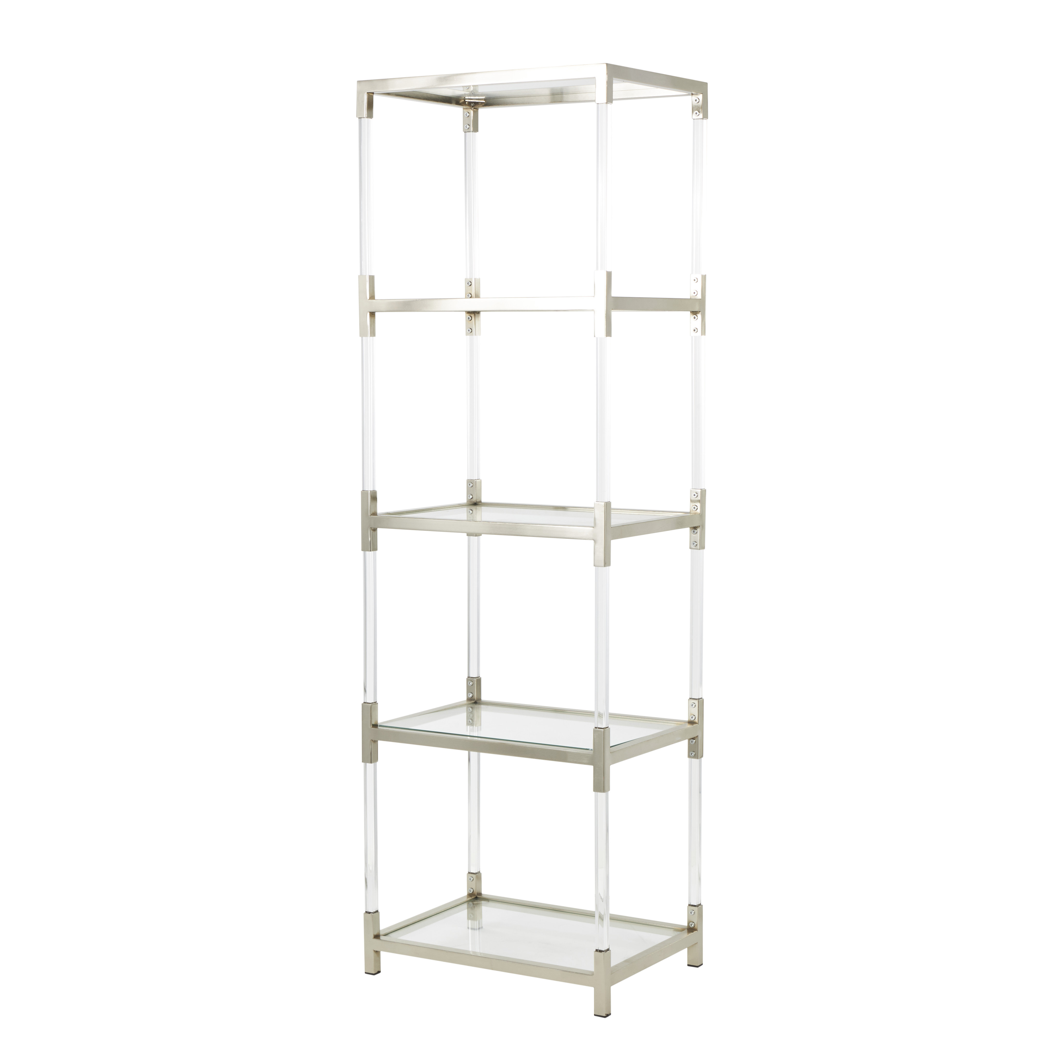 Mercer41 Nichalaus Acrylic Plastic Cube Shaped Storage Clear Shelving ...