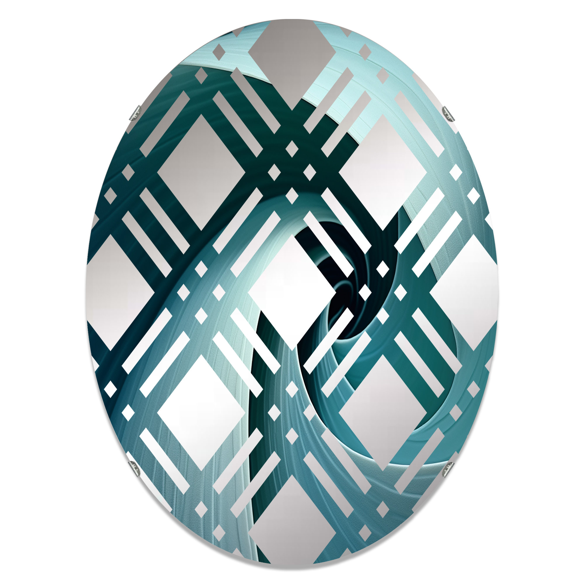 East Urban Home Turquoise Twirl Shell Fish Spiral I - Plaid Decorative ...