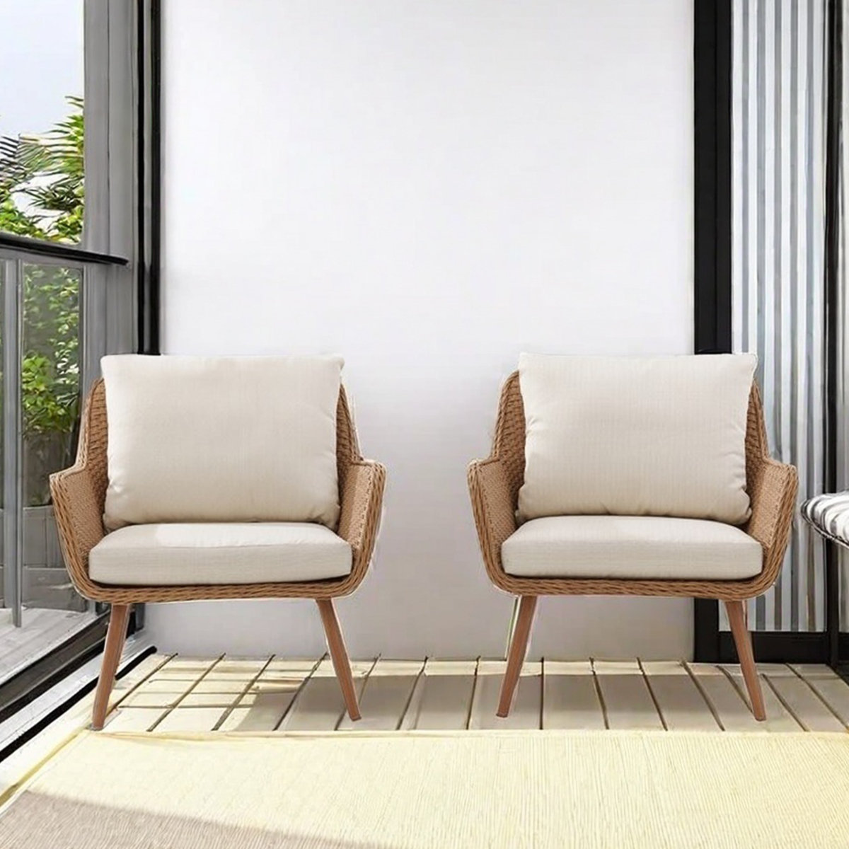 Elegant Home Furnishings.s PE rattan leisure sofa outdoor lazy people ...