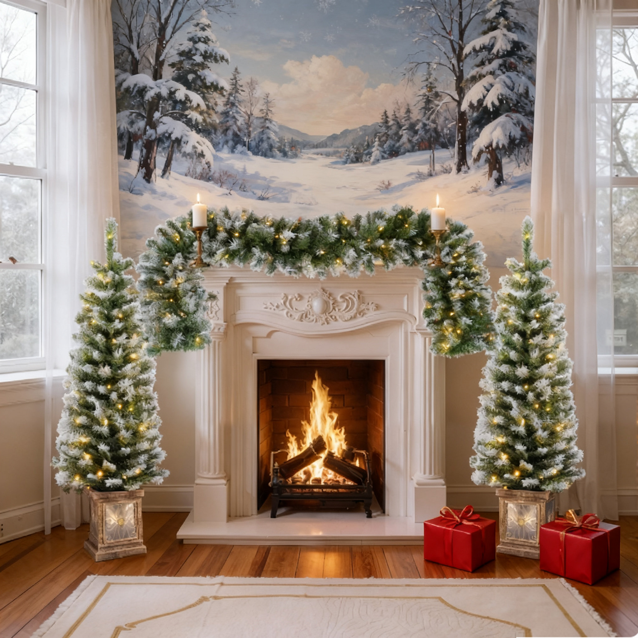 The Holiday Aisle® Pre-lit 3 Piece Christmas Tree,Lighted Entrance ...