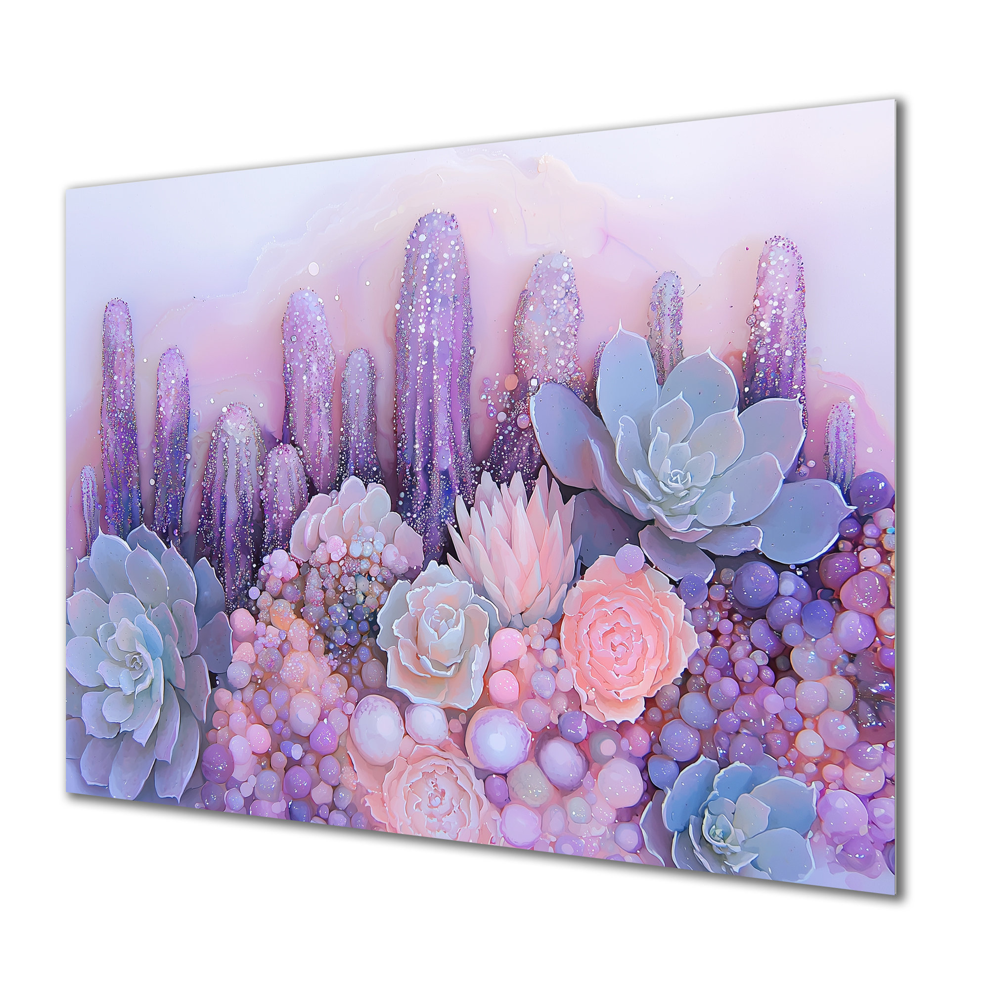 Ophelia & Co. Lavender Aura Of Cactus In Nevada - Floral Metal Decor ...
