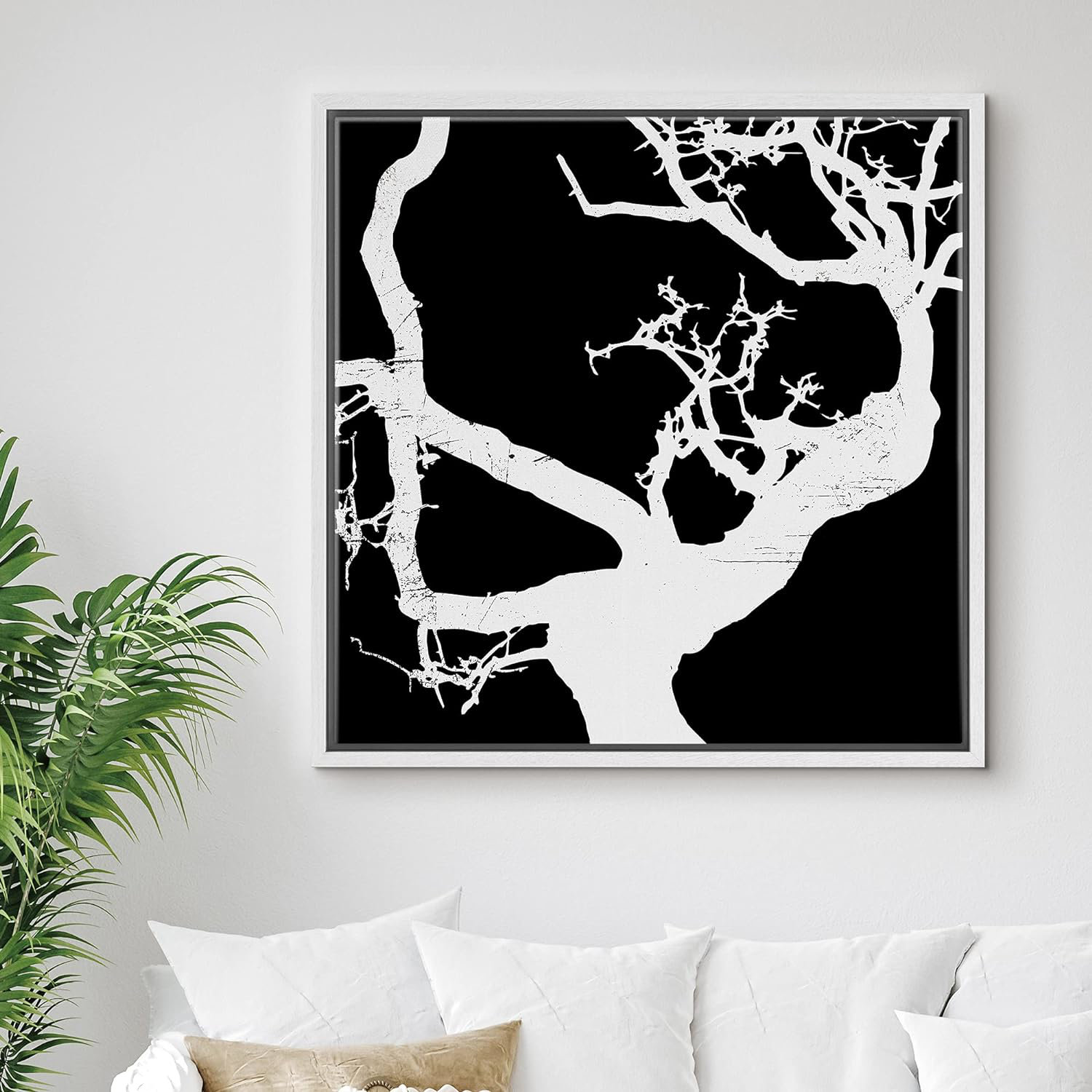 wall26 Gray Tree Branches Framed On Canvas Print | Wayfair