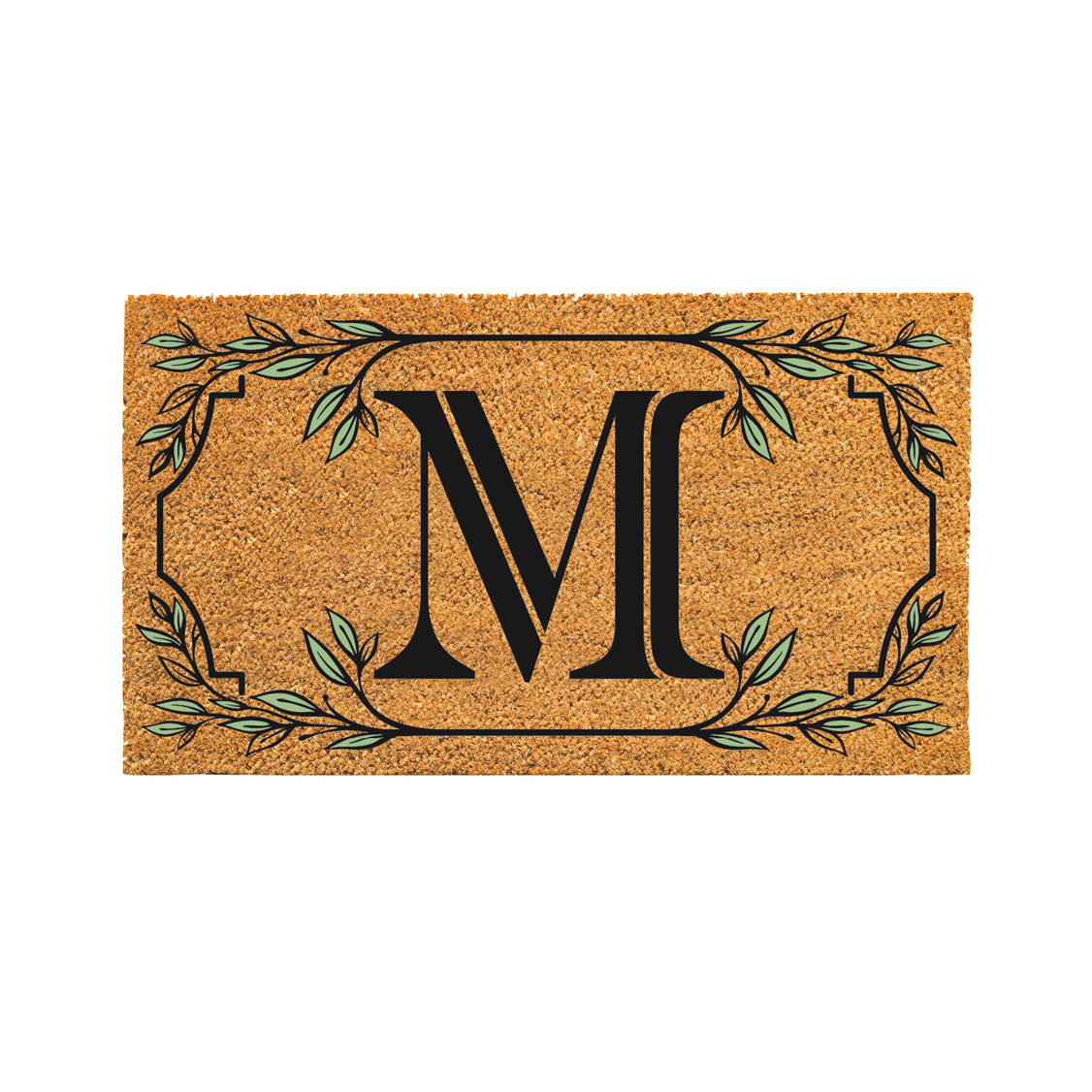 Ophelia & Co. Monogram Coir Mat, Letter "M" | Wayfair