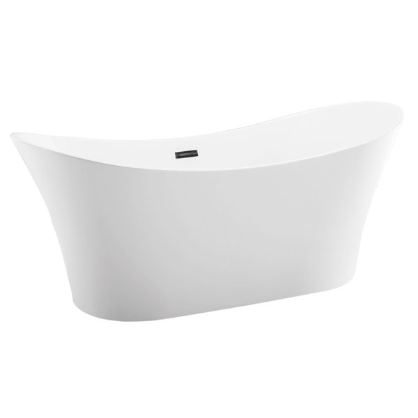 Espace Habitation GBI Buri 67'' x 30'' Freestanding Soaking Bathtub ...