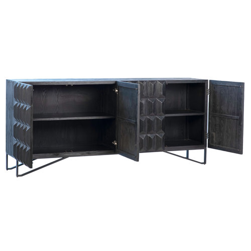 Trent Austin Design® Polley 84-inch Reclaimed Pine and Iron 4-Door ...