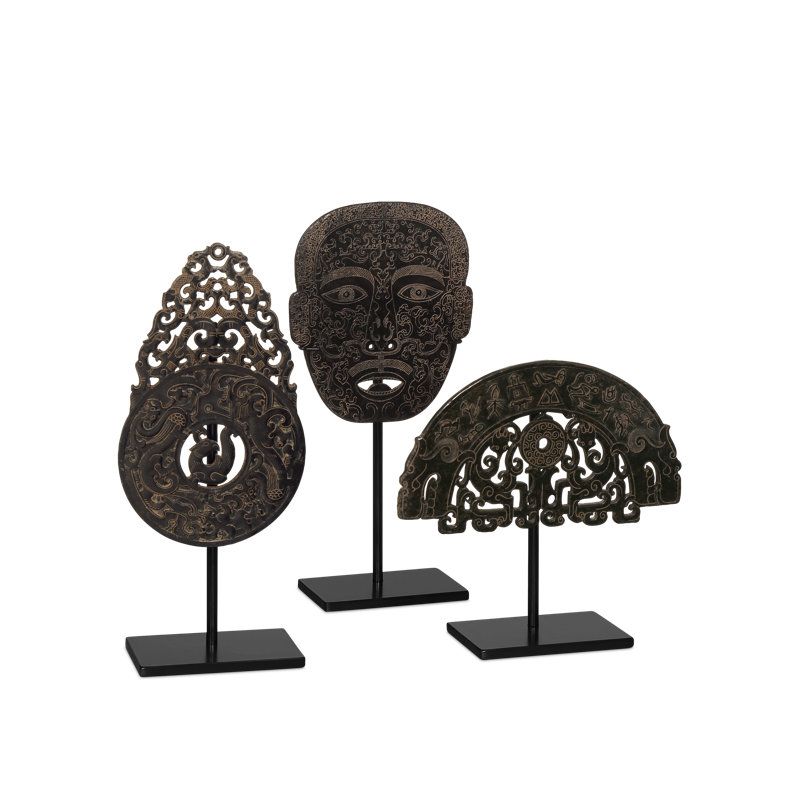 Currey & Company Han Dynasty Jade Medicine Mask | Wayfair