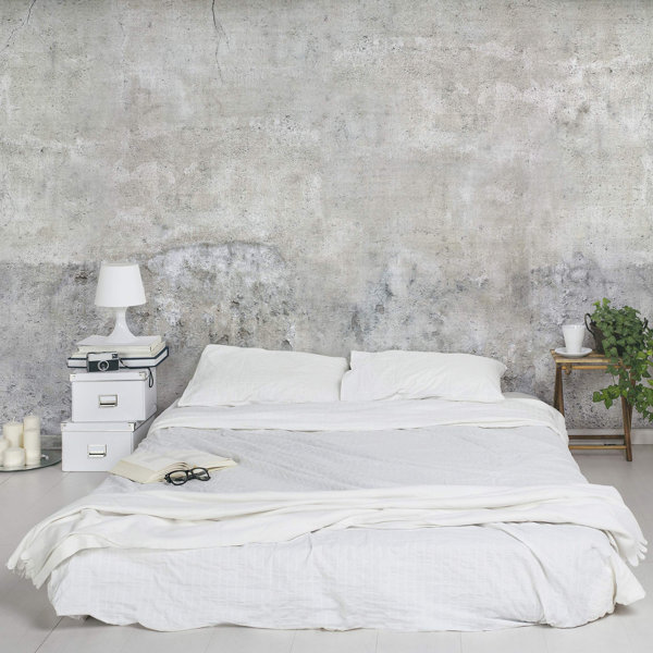 Williston Forge Brecken Shabby Concrete Effect 1.9m x 288cm Matte ...