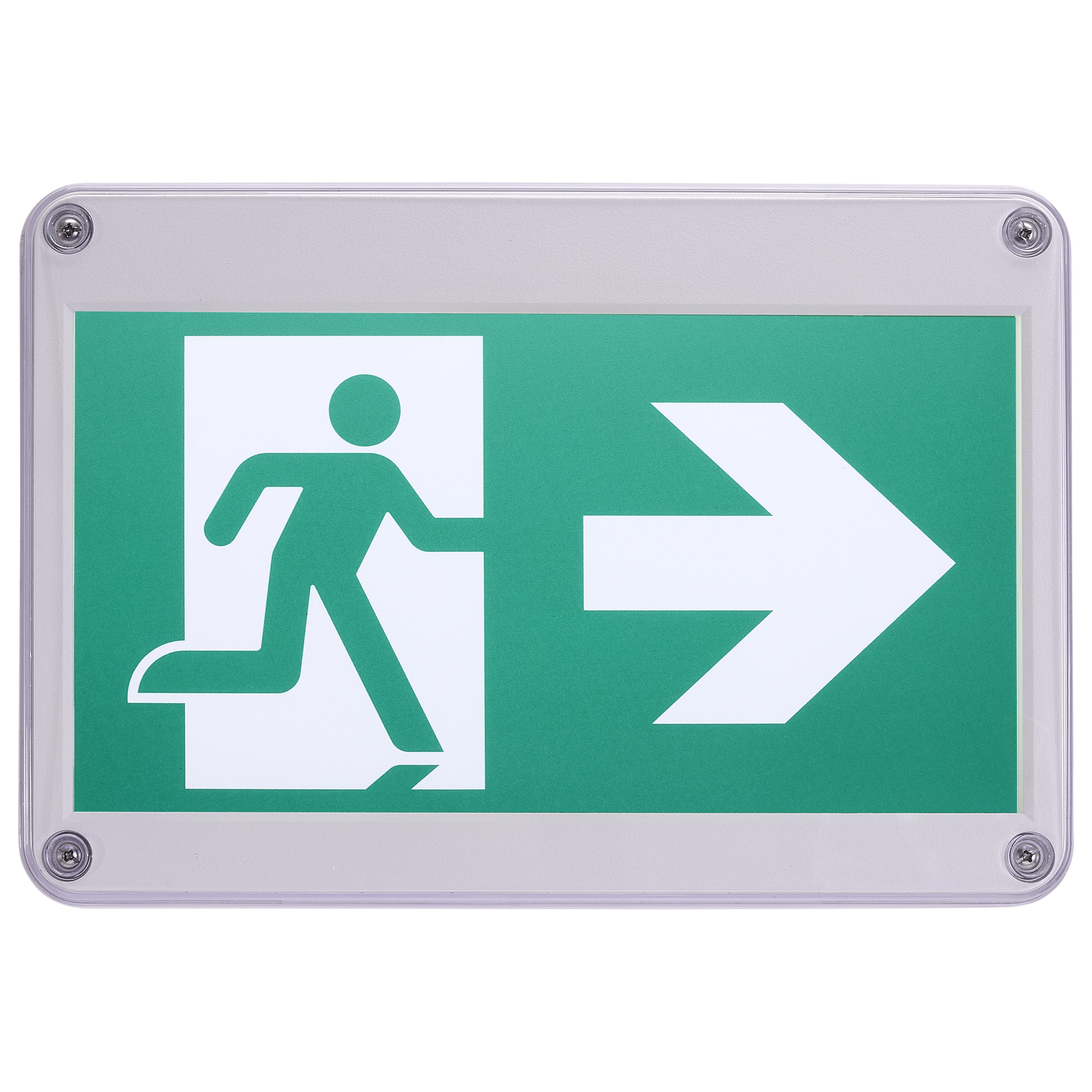 Nuvo Running Man Green Exit Sign - 120/347V - 2HR Backup - Single/Dual ...