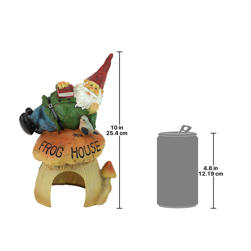 Design Toscano Gnome Frog House Garden Statue & Reviews | Wayfair