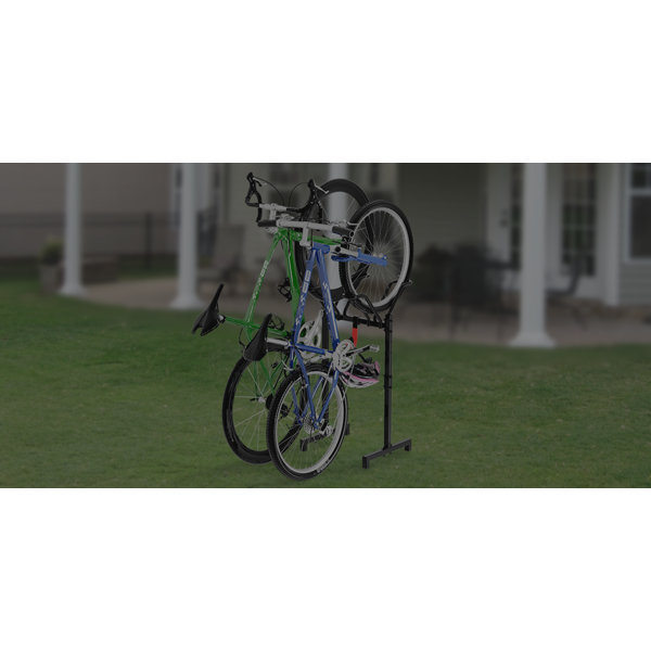 Rebrilliant Mellonie Steel Free-standing Adjustable Bike Rack, 2 Bikes ...