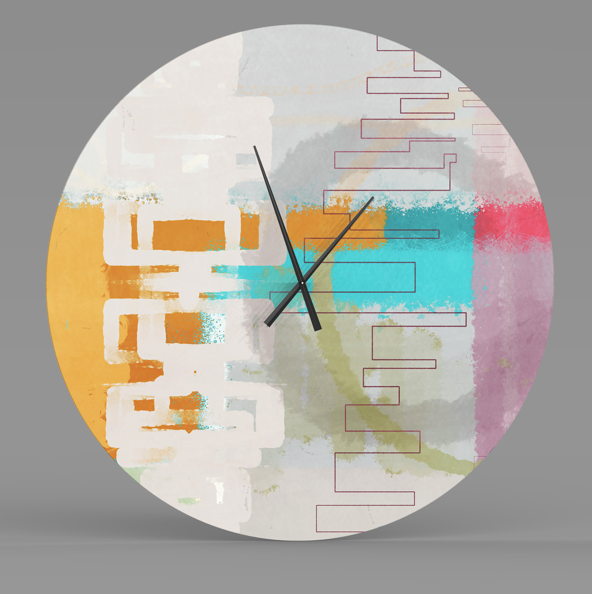 Latitude Run® Luminous Lithe Abstract Metal Wall Clock - Wayfair Canada