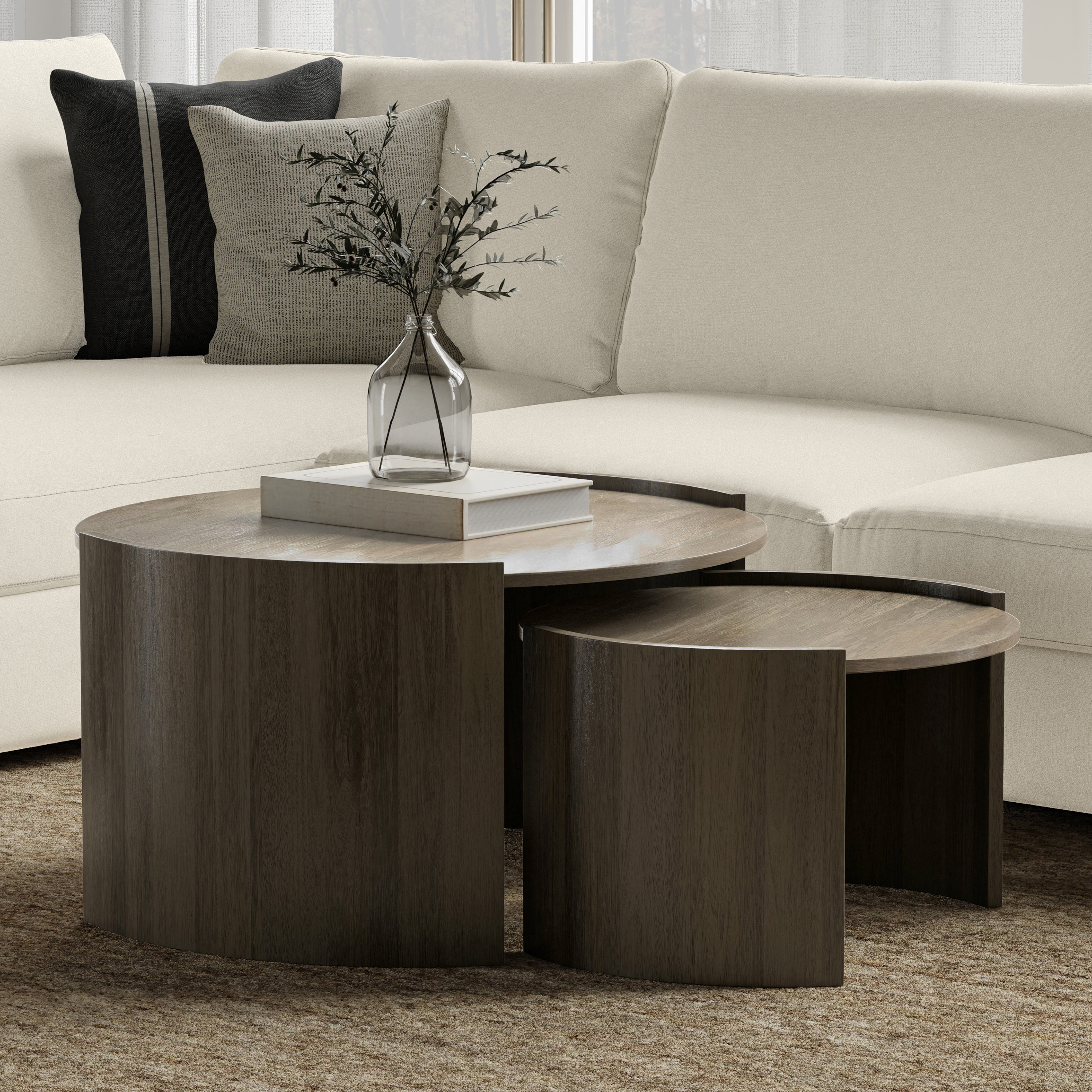 Simpli Home Robin Solid Wood Nesting Coffee Table Set - Wayfair Canada